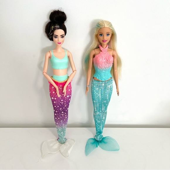 Barbie | Toys | Mermaid Barbie Doll Set With Colorful Tails | Poshmark